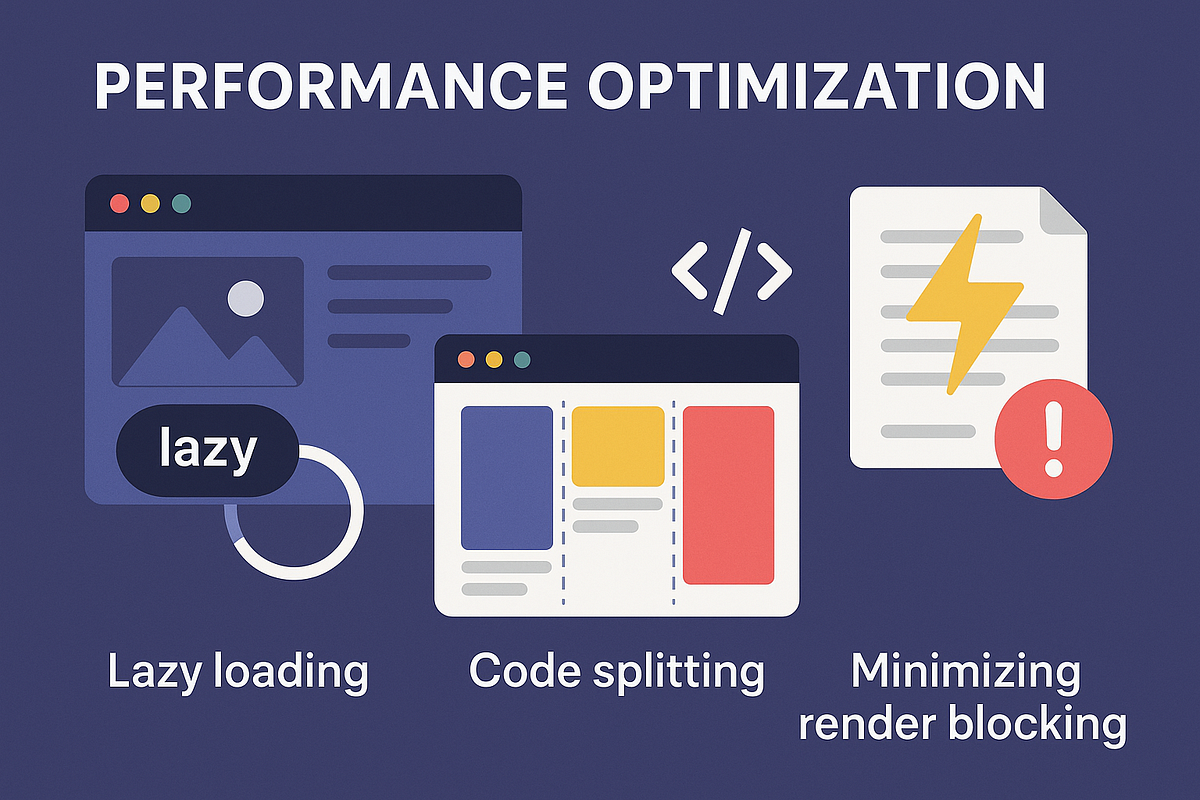 Performance optimization — lazy loading, code splitting, and minimizing render blocking. | by ...