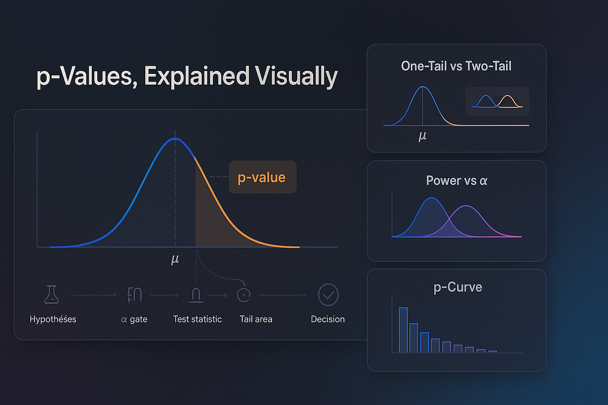 9 Visuals That Finally Made p-Values Click | by Bhagya Rana | Medium