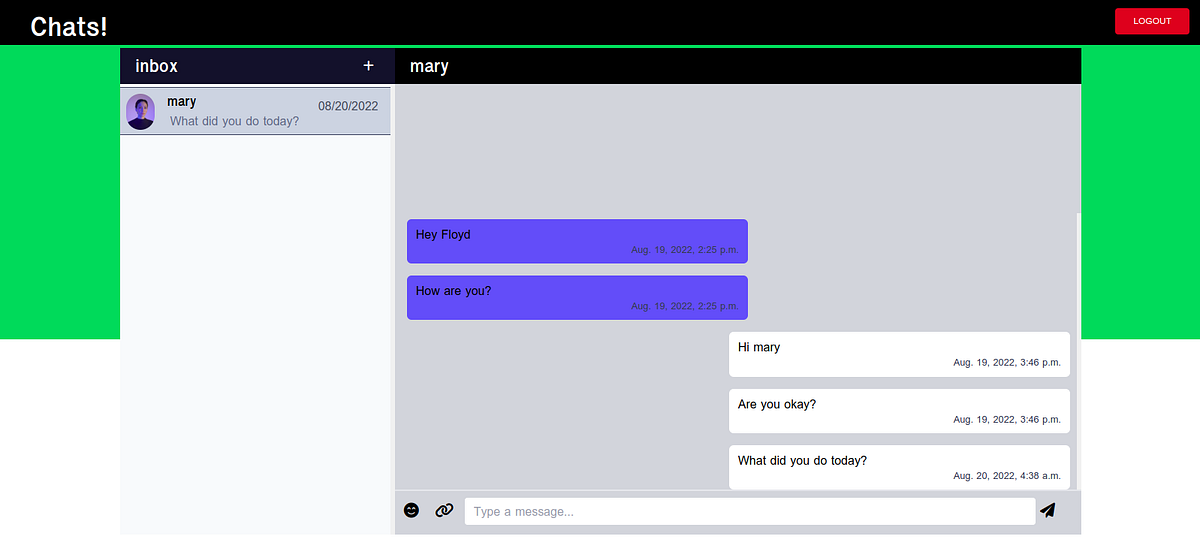 Django Chat App (Without Django Channels) | by Floyd A. Morgan Jr | Dev Genius
