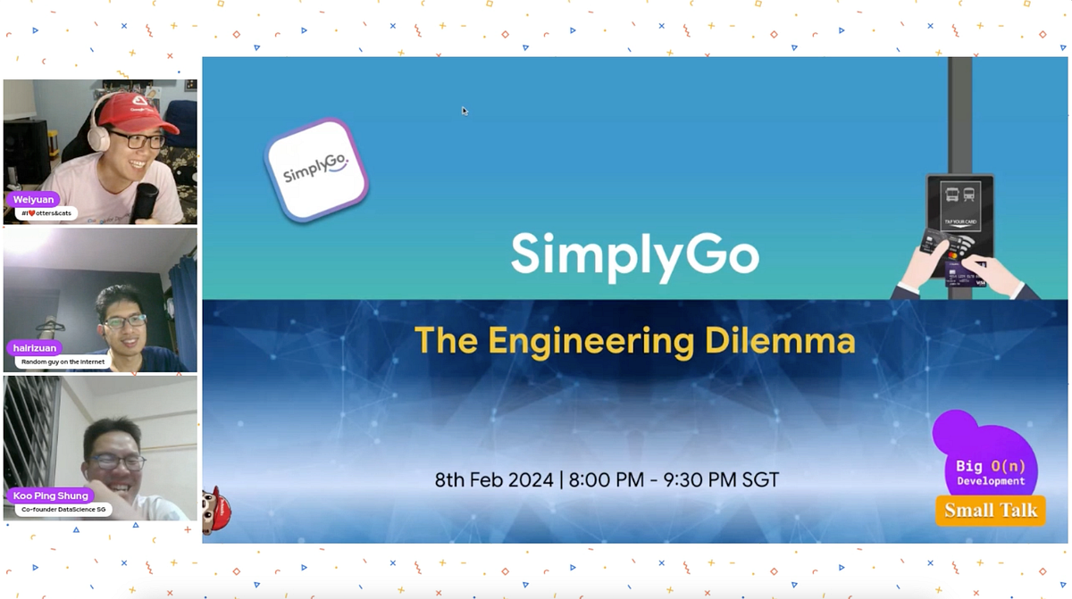 Review: The Engineering Dilemma, SimplyGo | by Weiyuan | Big O(n) Development | Medium