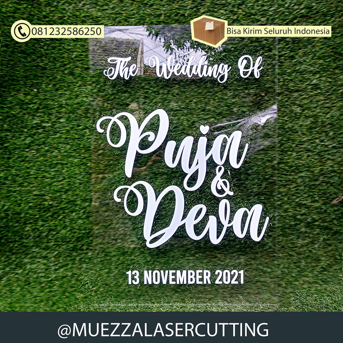 Jasa Pembuatan Welcome Sign Wedding Acrylic | by Jasa Laser Cutting ...