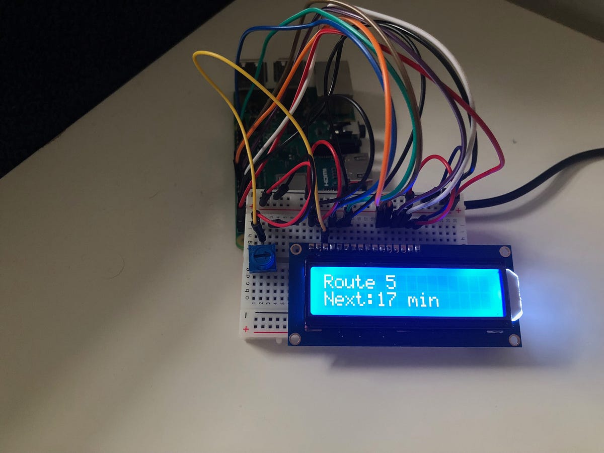 Bus Arrival Clock using Raspberry Pi and the BusTime API | by Joshua ...
