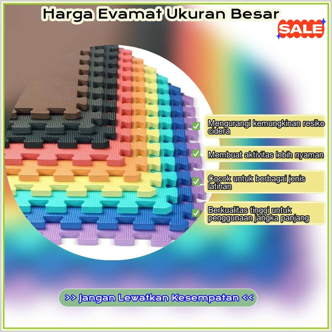 Harga Evamat Ukuran Besar - Matras Pabrik - Medium