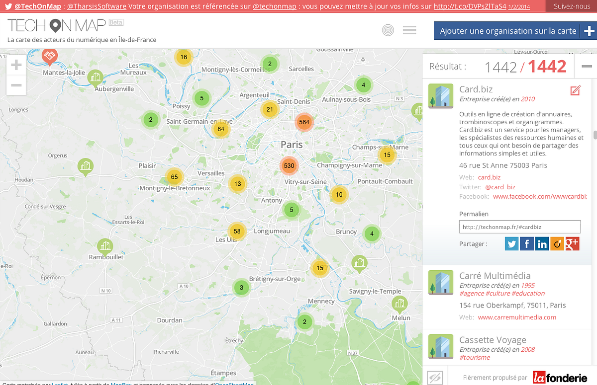 we are on the map. TechOnMap Paris | by Card.biz | Medium