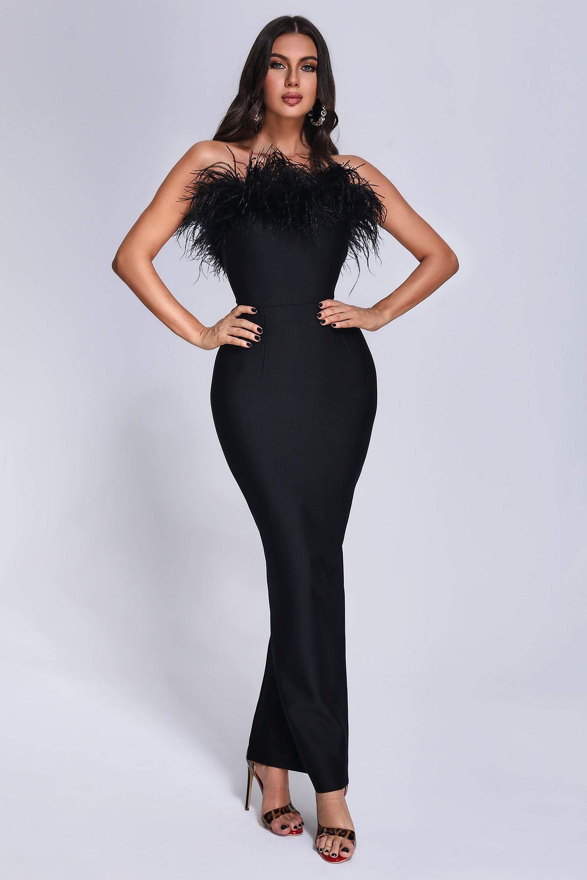 The Enigmatic Elegance of the Women’s Black Feather Dress | by Andyjou ...