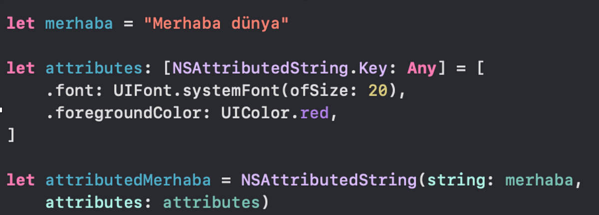 Swift NSAttributedString. Bir uygulayı göze hitap edebilir hale… | by Karakuserdi | Medium