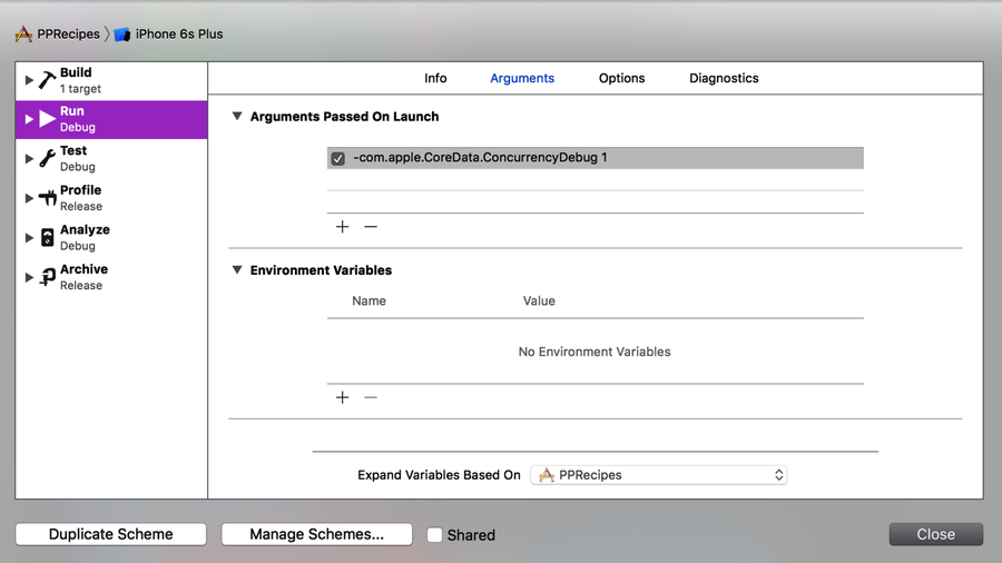 Debug Concurrency Checking | Core Data in Swift by Marcus S. Zarra | The Pragmatic Programmers