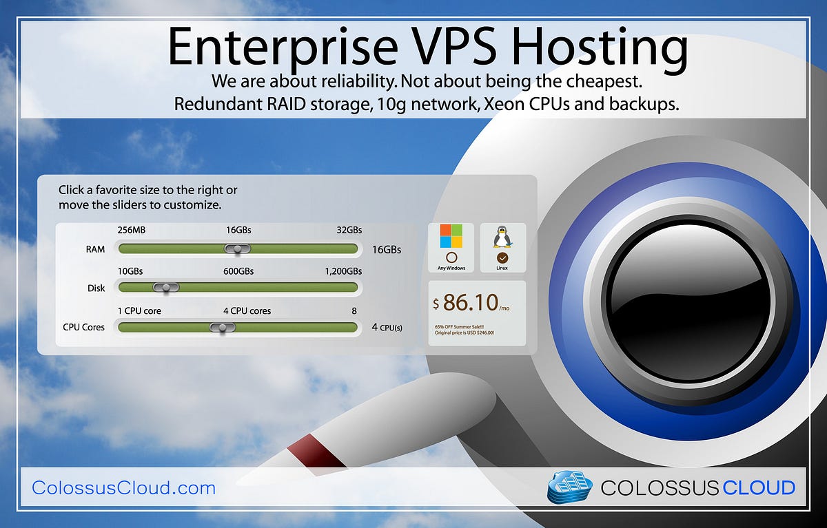 Enterprise VPS Hosting. Redundant RAID storage, 10g network… | by Colossus Cloud | Medium