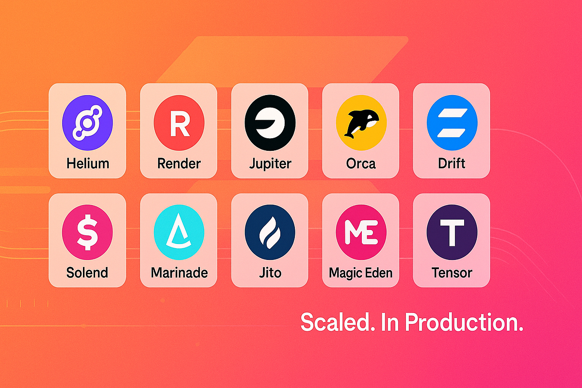 10 Solana dApps That Actually Scaled | by Bhagya Rana | Sep, 2025 | Medium