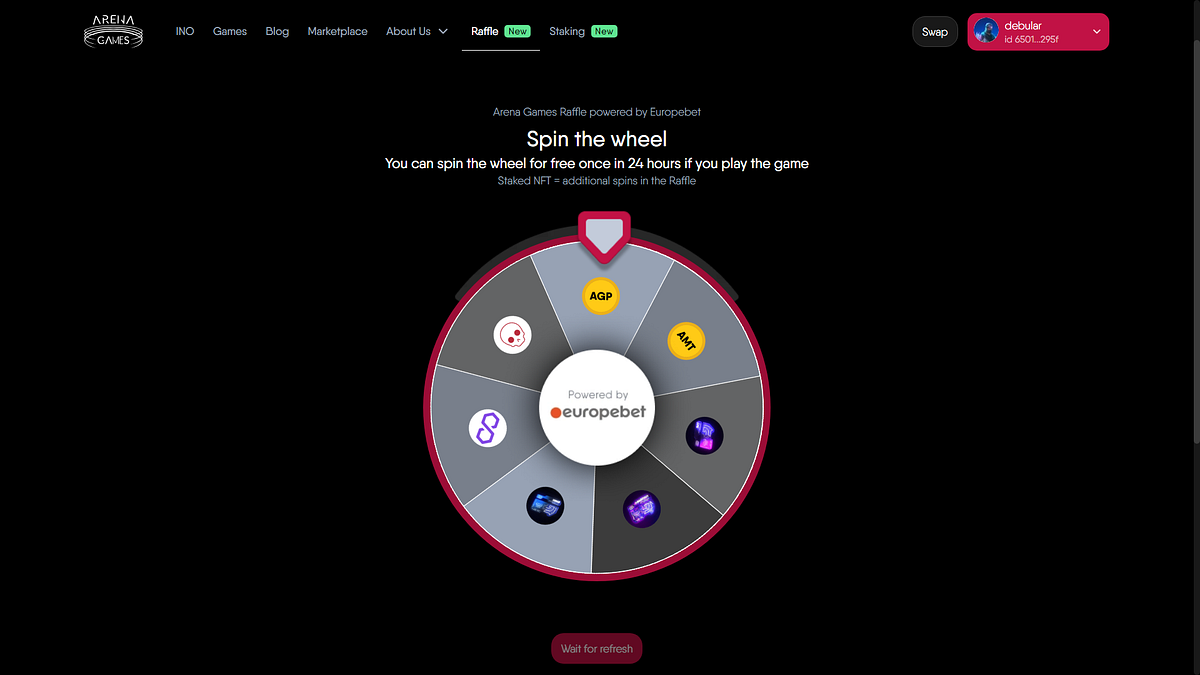 Spin Wheel for Free to earn Matic. Arena Games Update! | by Debular ...