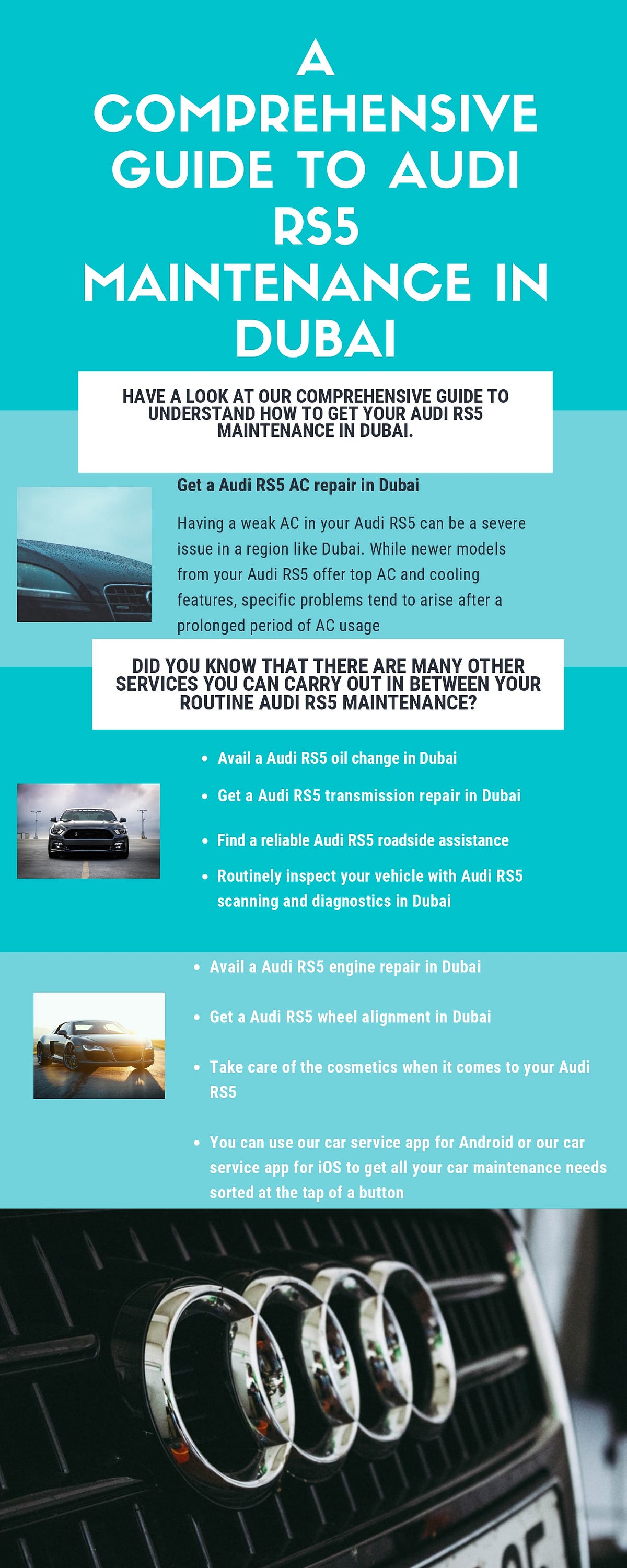 A Comprehensive Guide To Audi RS5 Maintenance In Dubai By Minert