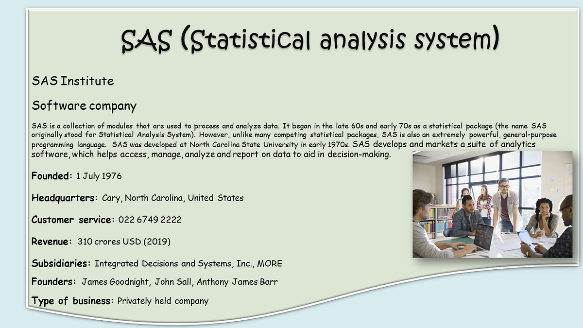 SAS (Statistical analysis system) — Lesson 1 - Rakesh - Medium