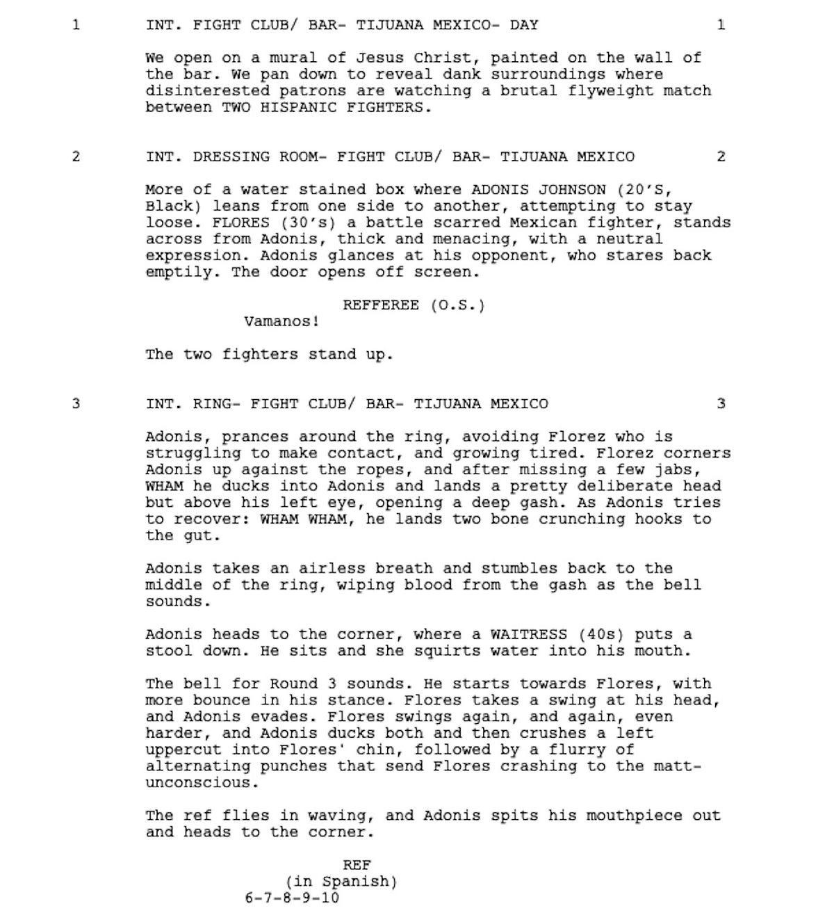 Page One: “Creed” (2015) - Go Into The Story