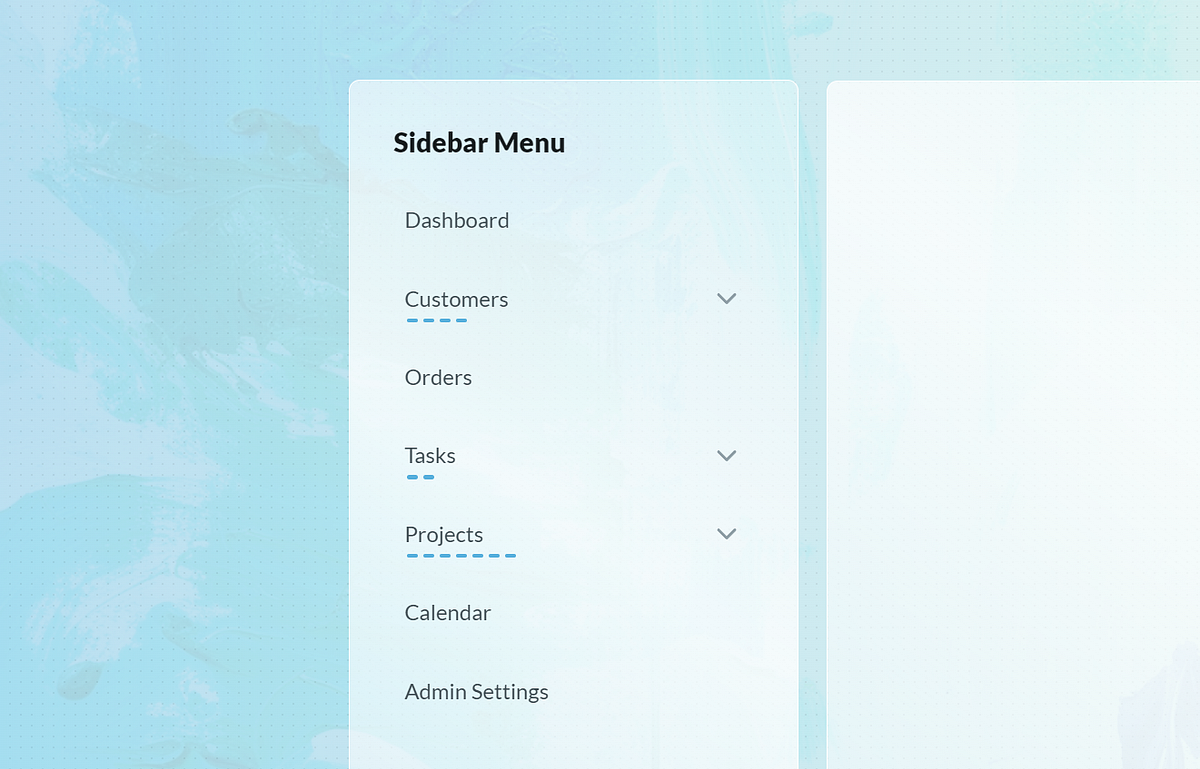 UI Experiments: Sidebar Nav with child indicators | by Luke Bennis | Medium