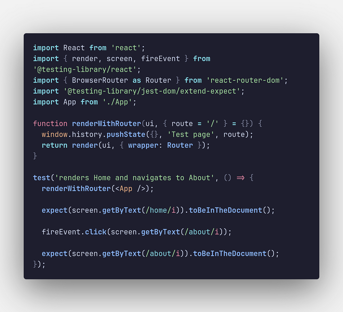 Testing React Router Dom Using Jest Framework By Nyx Medium