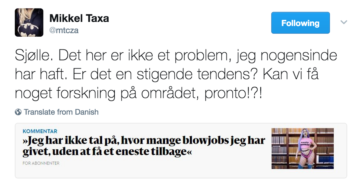 Den store orale undersøgelse. Kære Mikka. | by Bo Schwartz Madsen | Medium