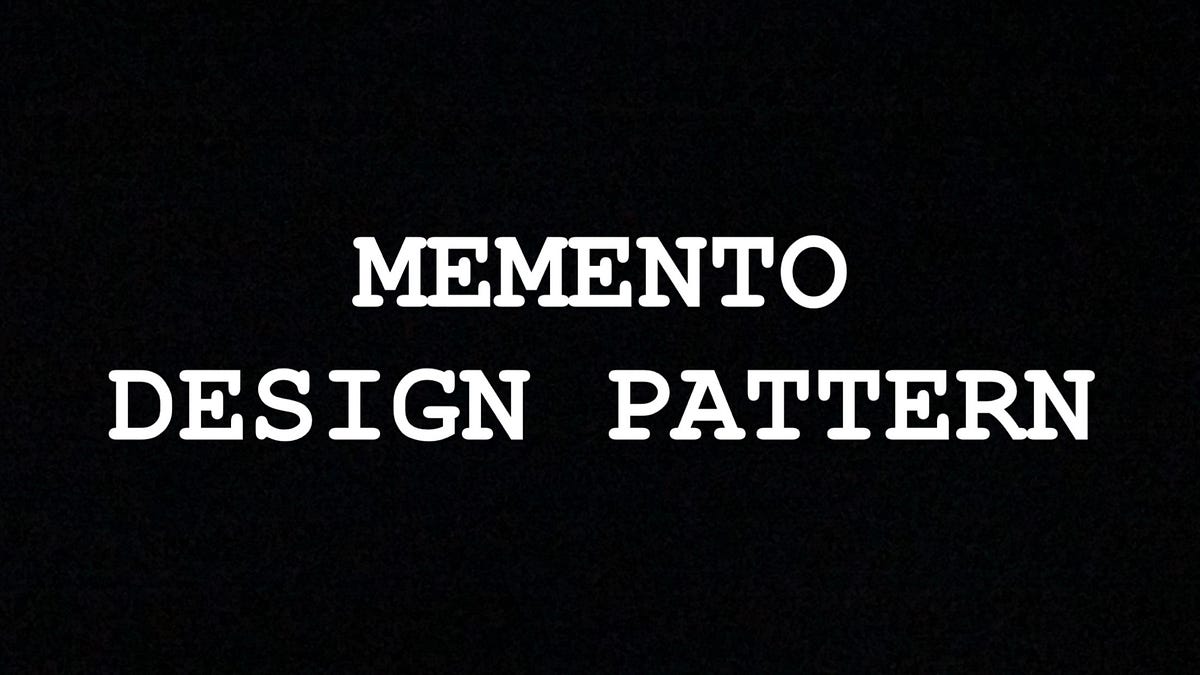 Memento Design Pattern Nedir? | by Fatih İzgi | Kodcular | Medium