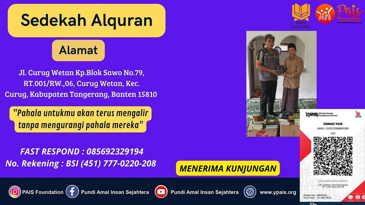 TERBUKTI MENYALURKAN, Call 0856–9232–9194, Melayani Sedekah Alquran di ...