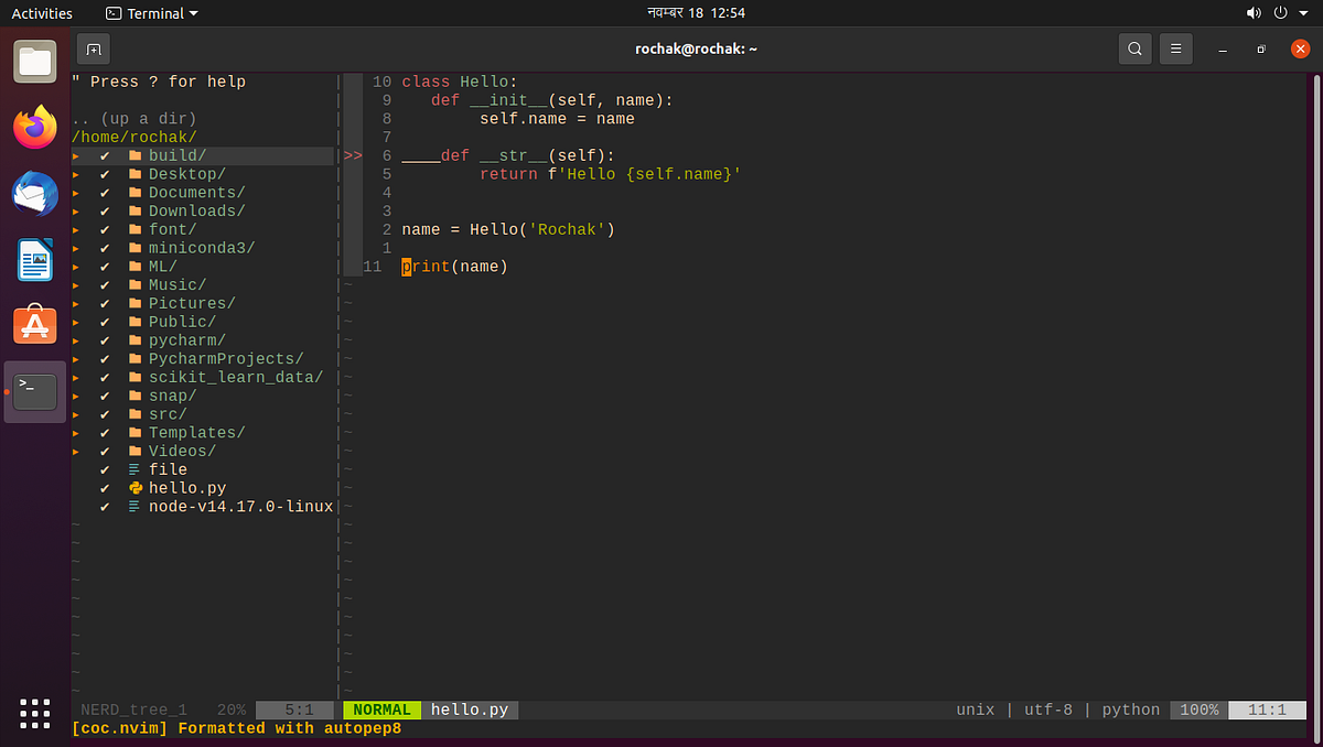 NERD-Tree Vim Configurations. When it comes to VIM, it is extremely… | by Rochakdh | Medium