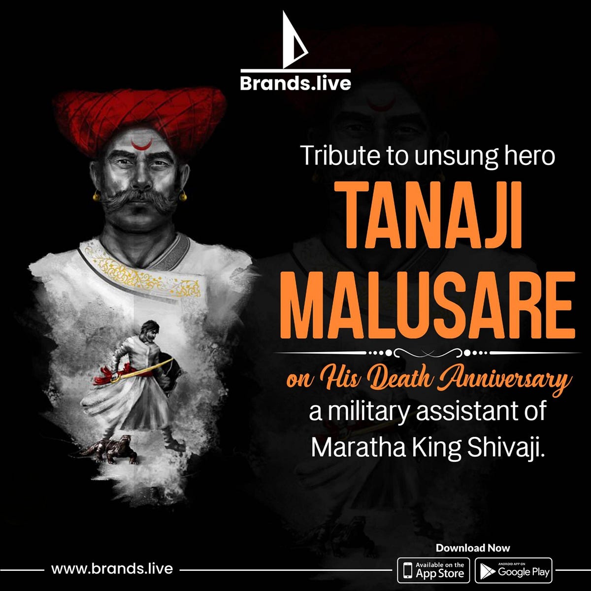 Download Free Tanaji Malusare Punyatithi Images & Post | Brands.live ...
