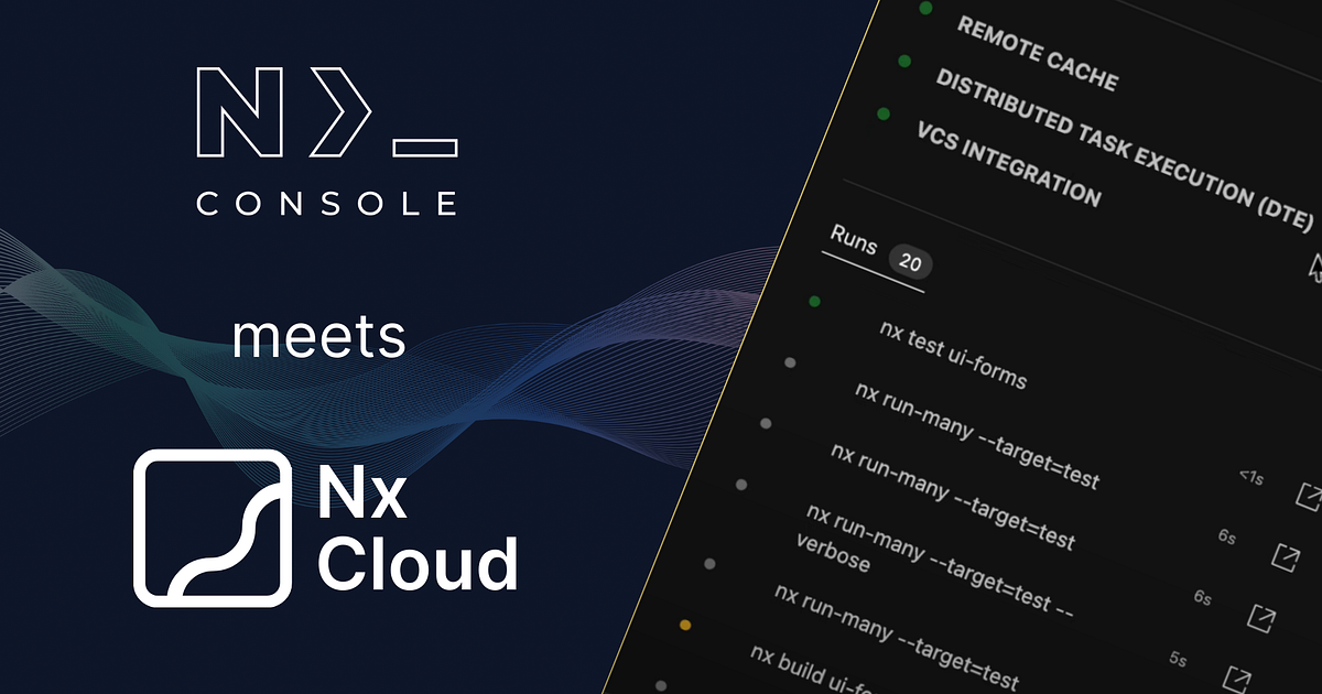 Nx Console meets Nx Cloud. We just released Nx Console 17.28.0 and… | by Max Kless | Nx Devtools