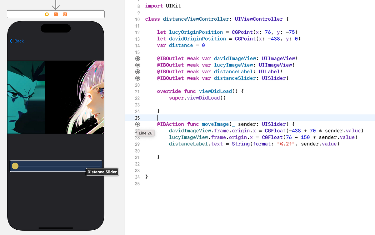 用 slider 移動元件練習 - 彼得潘的 Swift iOS / Flutter App 開發教室 - Medium