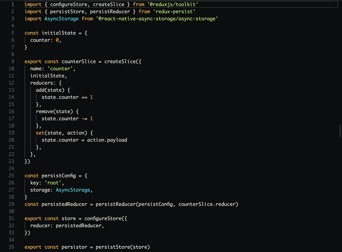 How To Use Redux Reduxjstoolkit And Redux Persist In React Native