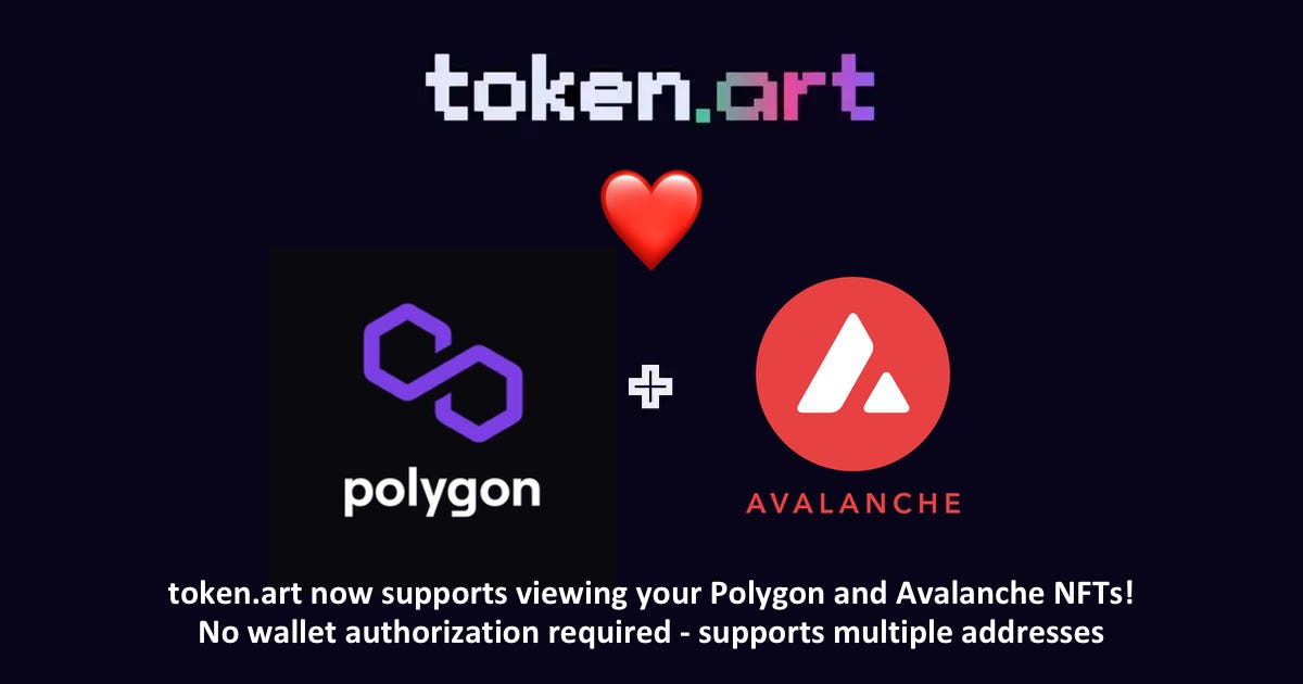 You Can Now View and Showcase Your Polygon and Avalanche NFTs With ...