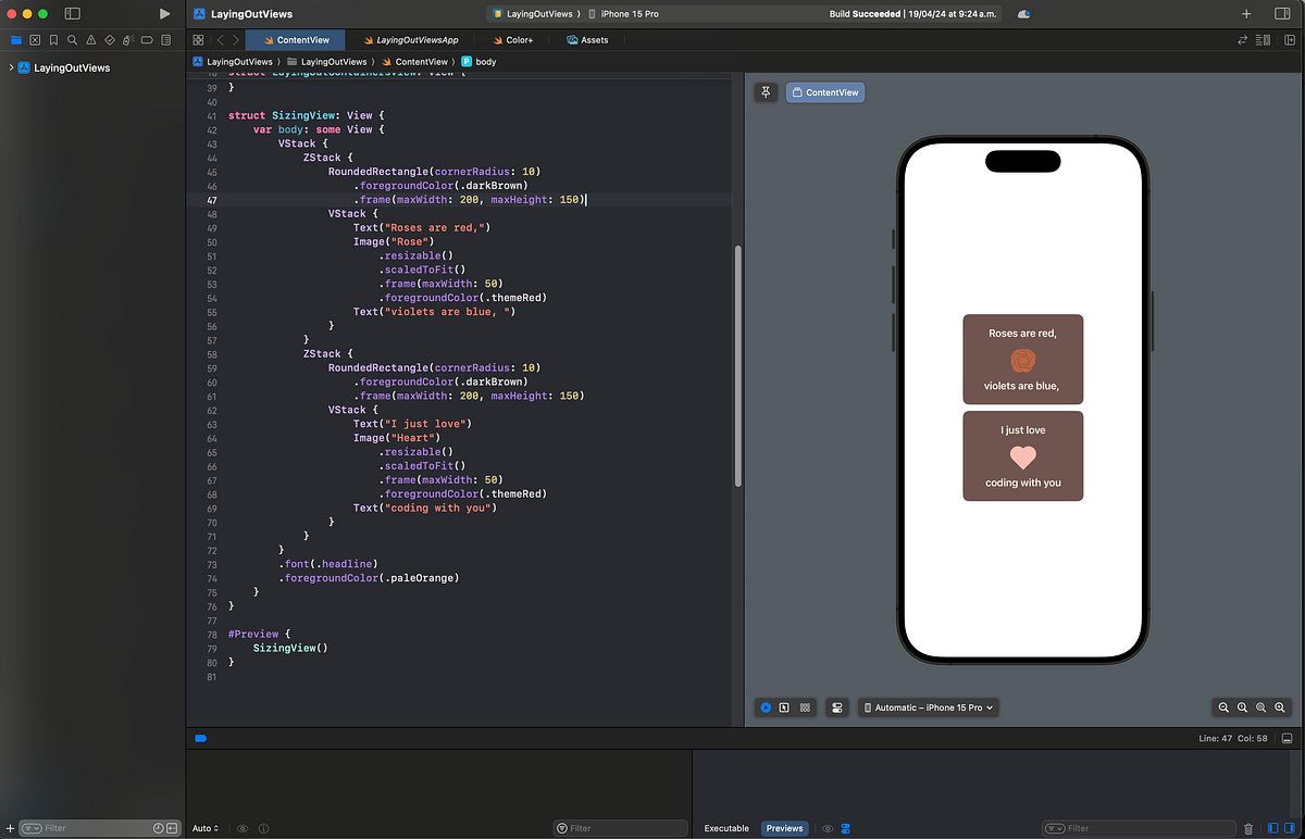 SwiftUI by Apple | Wrap-up: Layout and Style — Part 2.1 | by Tony Trejo | Medium