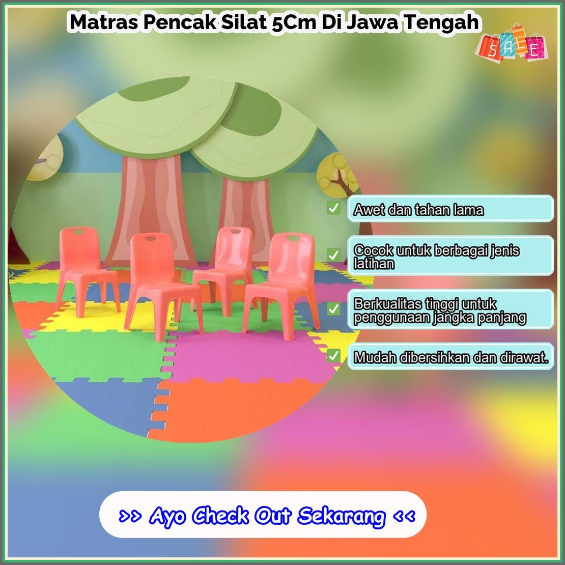 Matras Pencak Silat 5Cm Di Jawa Tengah - Matras Judo - Medium