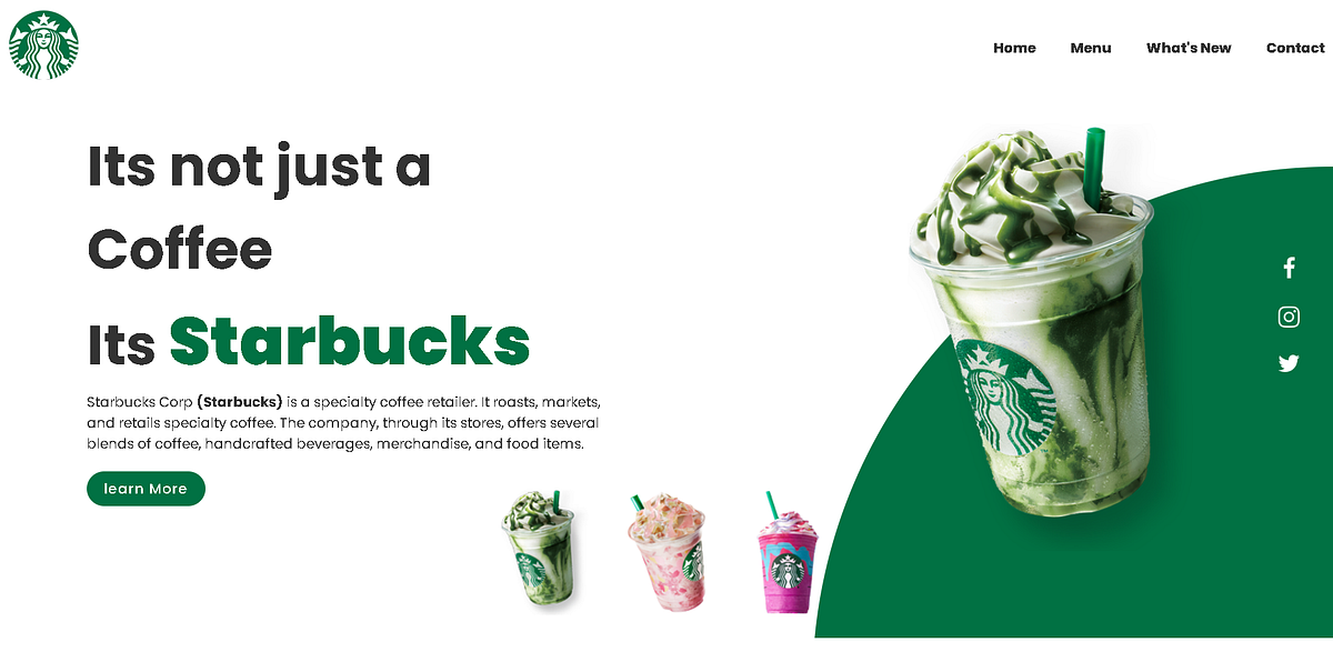 Brewing Excellence: Crafting a Stunning Starbucks Coffee Landing Page with HTML & CSS | by ...