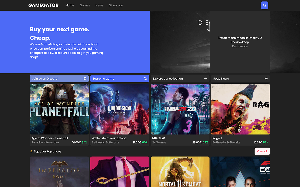 Introducing our Price Comparison Engine | by GameGator | Medium