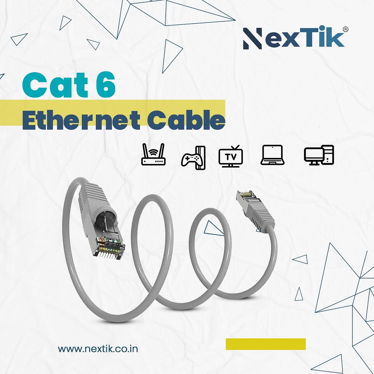 CAT 6Ethernet Cables | Netwok cable - Nextik - Medium