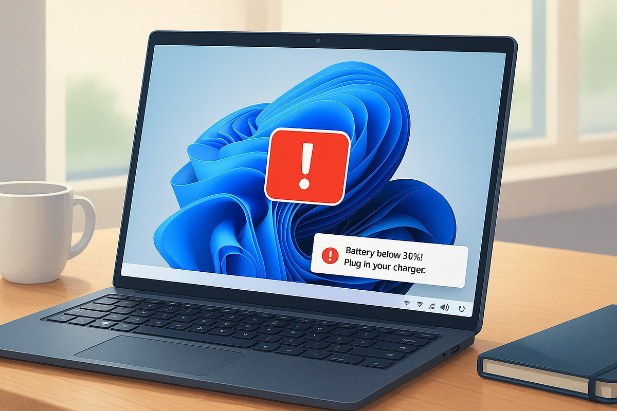 🔋 How to Set Custom Low Battery Alerts on Windows 11 (Toast ...