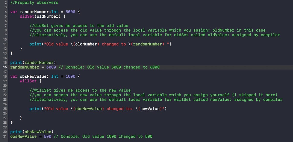 Swift property observers. What do property observers do? | by Cosmin Mircea | Medium