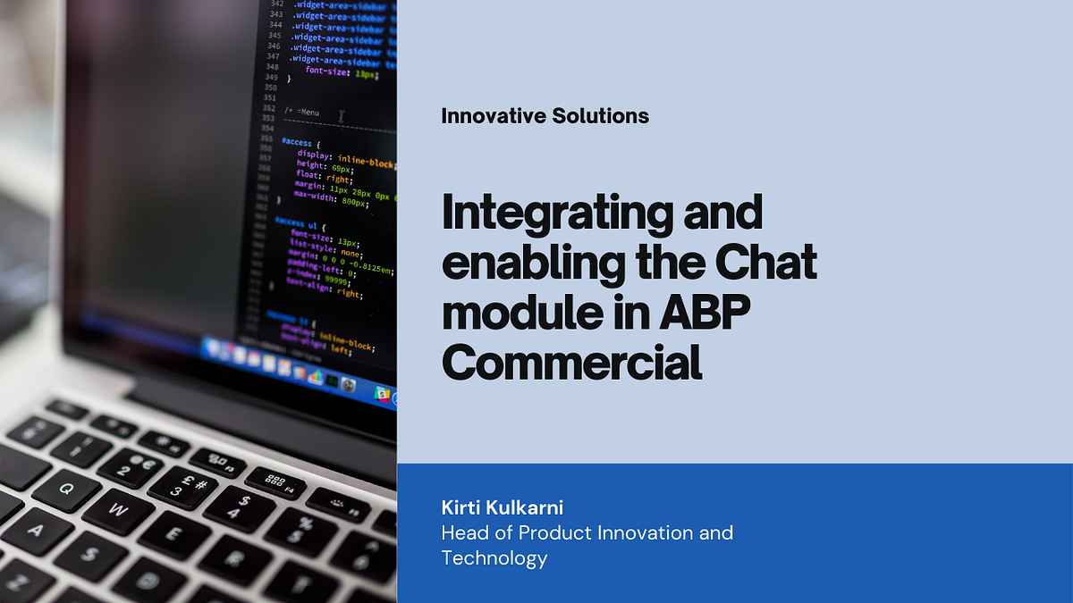 Integrating and enabling the Chat module in ABP Commercial | by Kirti Kulkarni | Medium