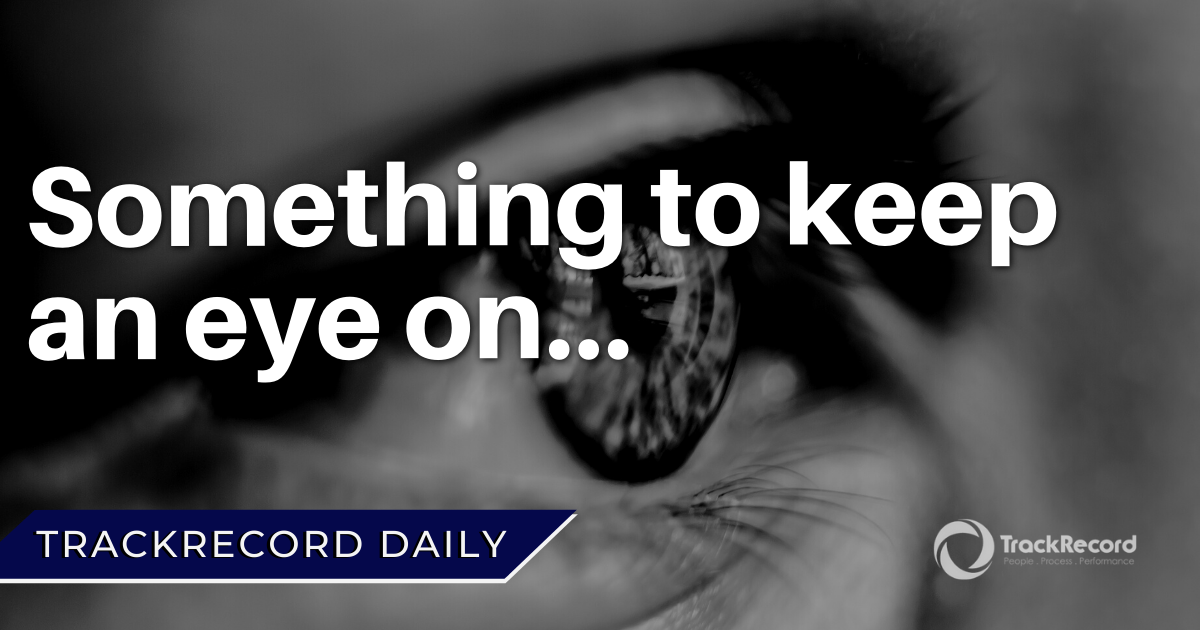Something to keep an eye on…. Risk assets will remain under pressure ...