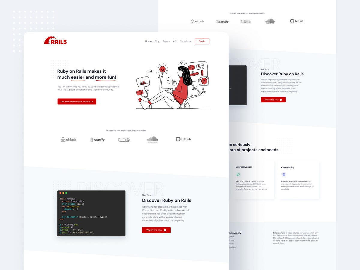 Modernize Ruby on Rails’ website landing page | by Arya Rajasa | Medium