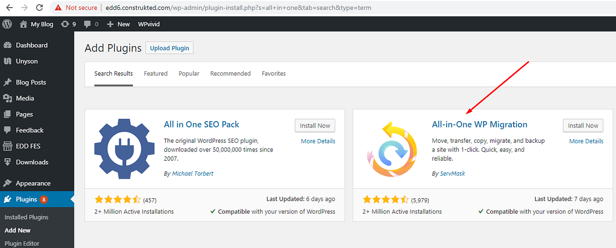 How to migrate WordPress site with All-in-One | by 3DGISKing | Medium