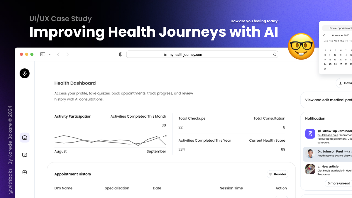 Improving health journeys with AI — UI/UX case study | by Korede Bakare | Medium