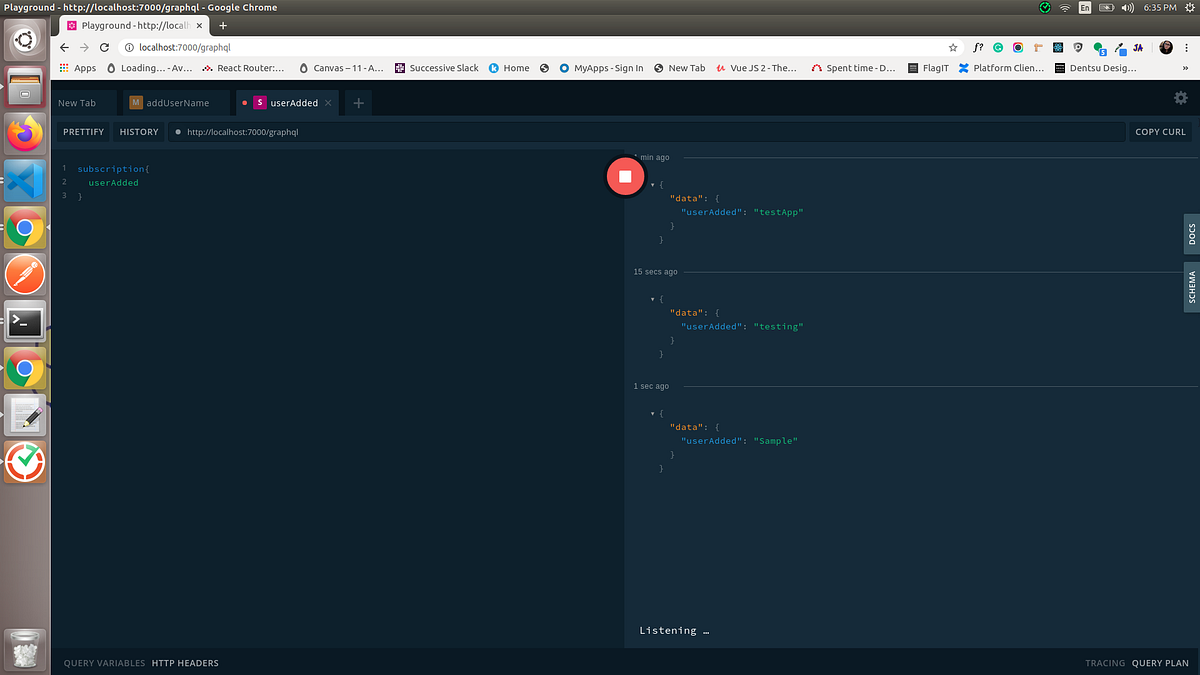 Subscriptions Apollo Server/Client(React) | by Kajolsingh | Medium