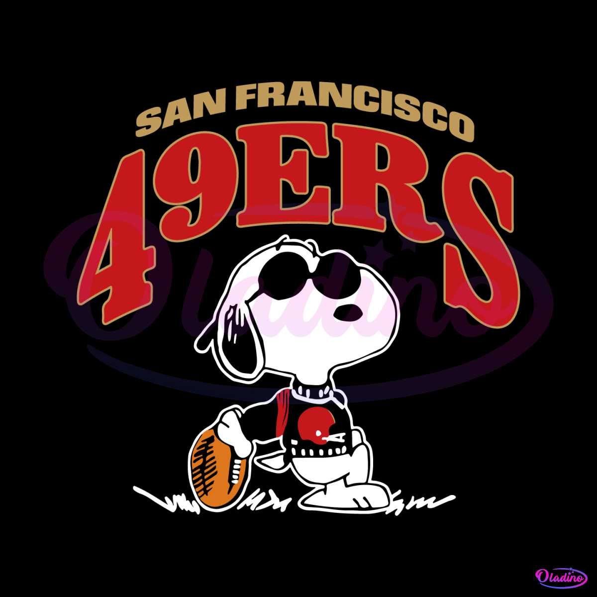 Vintage Snoopy Football San Francisco 49ers SVG - Joseph Stroh - Medium