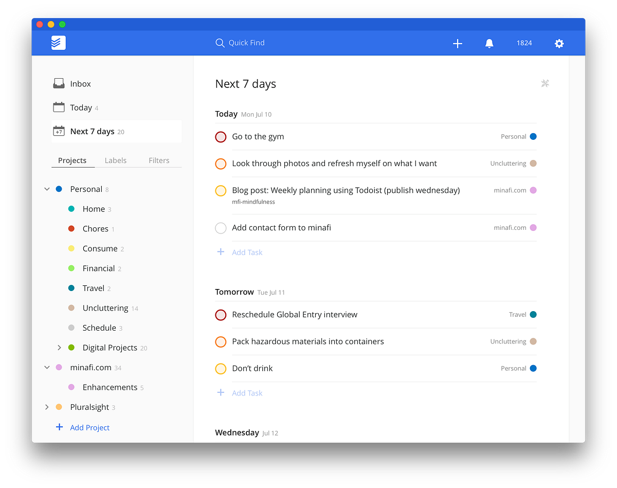 Challenge Yourself with Weekly Task Planning Using Todoist | by Adam ...