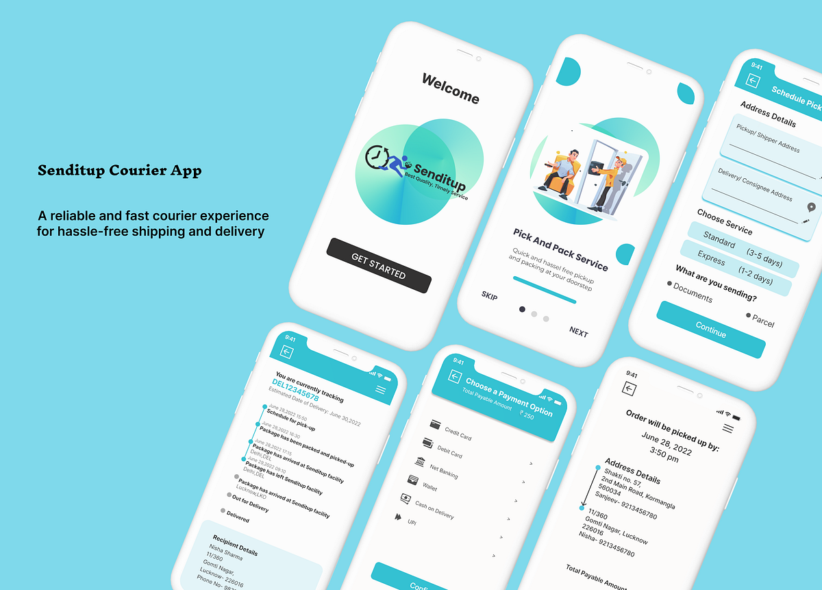 UI/UX CASE STUDY: Designing a Courier App for hassle-free shipping | by ...