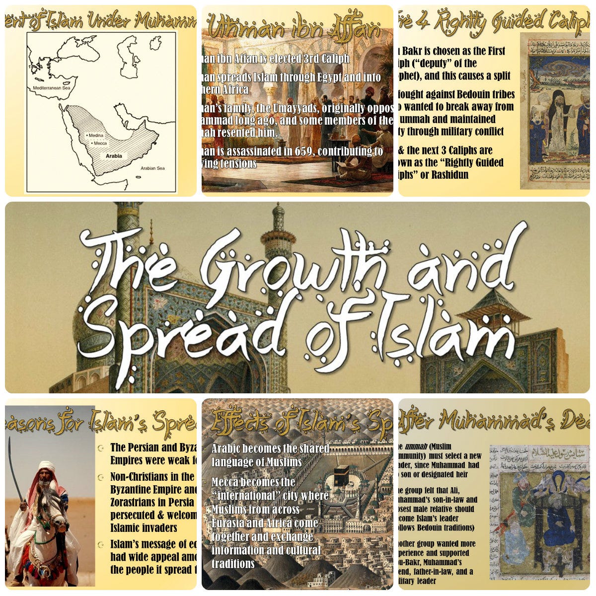 Islam: Growth & Spread of Islamic Civilizations PowerPoint | by ...