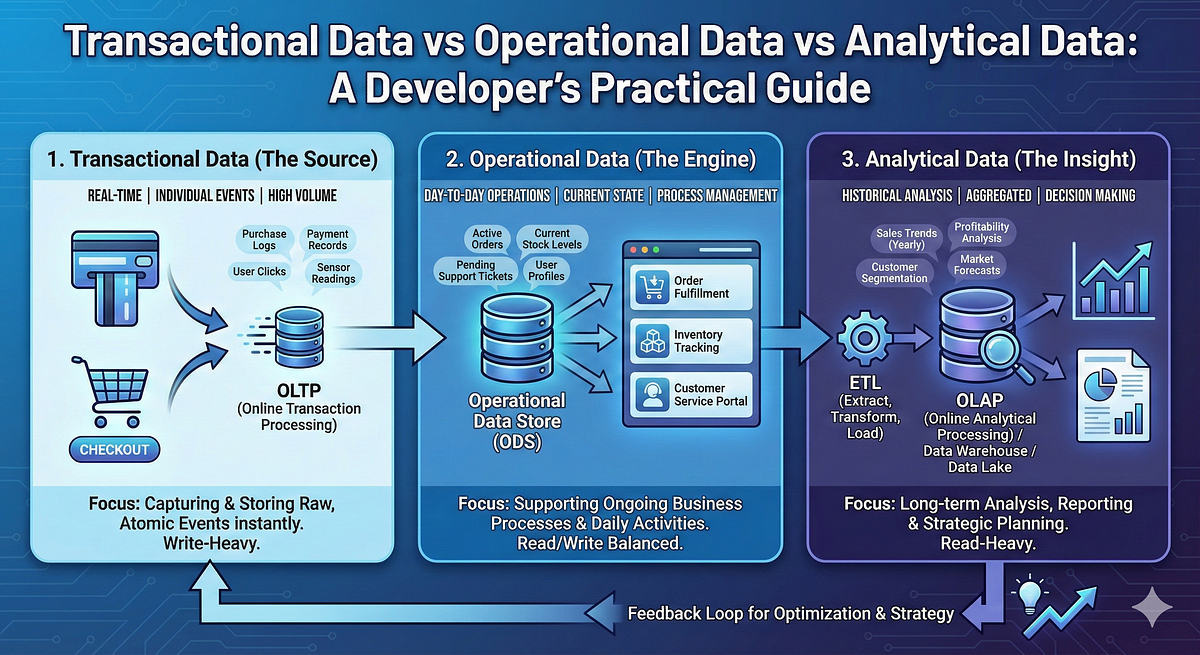 Transactional Data vs Operational Data vs Analytical Data: A Developer ...