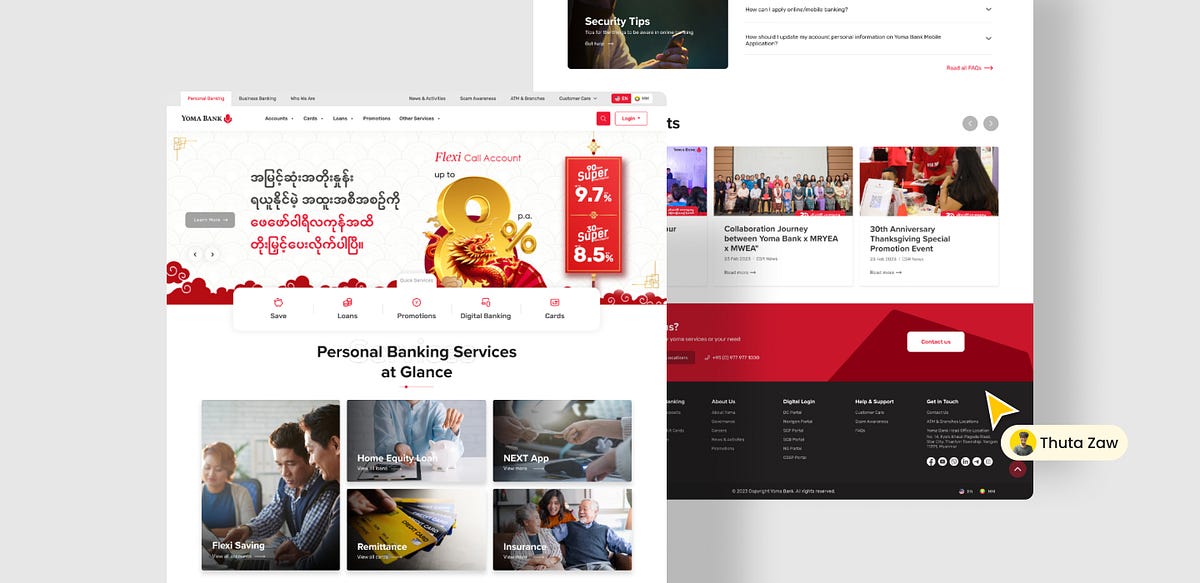 UX Case Study on Redesigning Yoma Bank Website | by Thuta Zaw | Medium