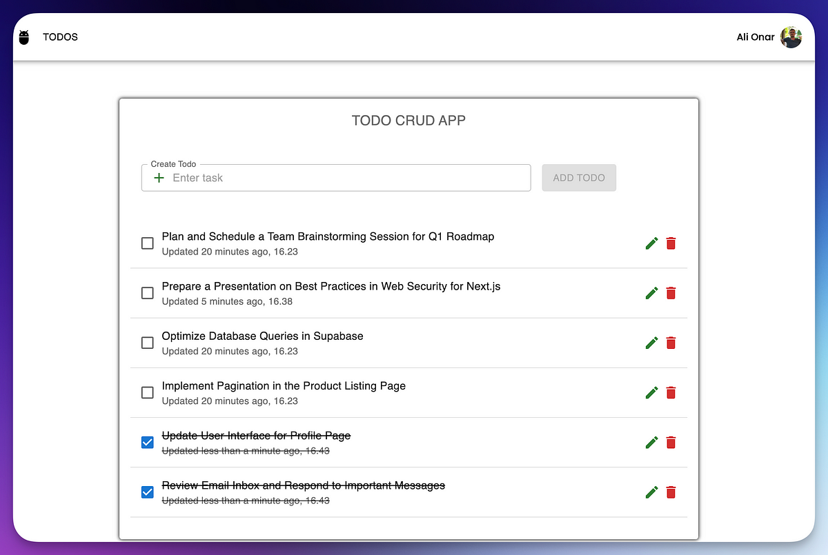 Todo App Guide With Nextjs 14 Clerk And Supabase By Ali Onar Medium