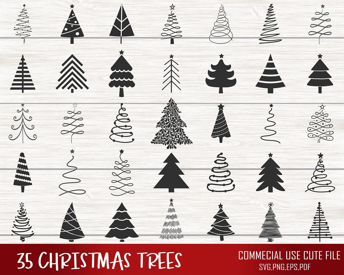 Christmas Tree SVG Bundle, Pine Tree svg, Christmas svg, Pine Hand ...