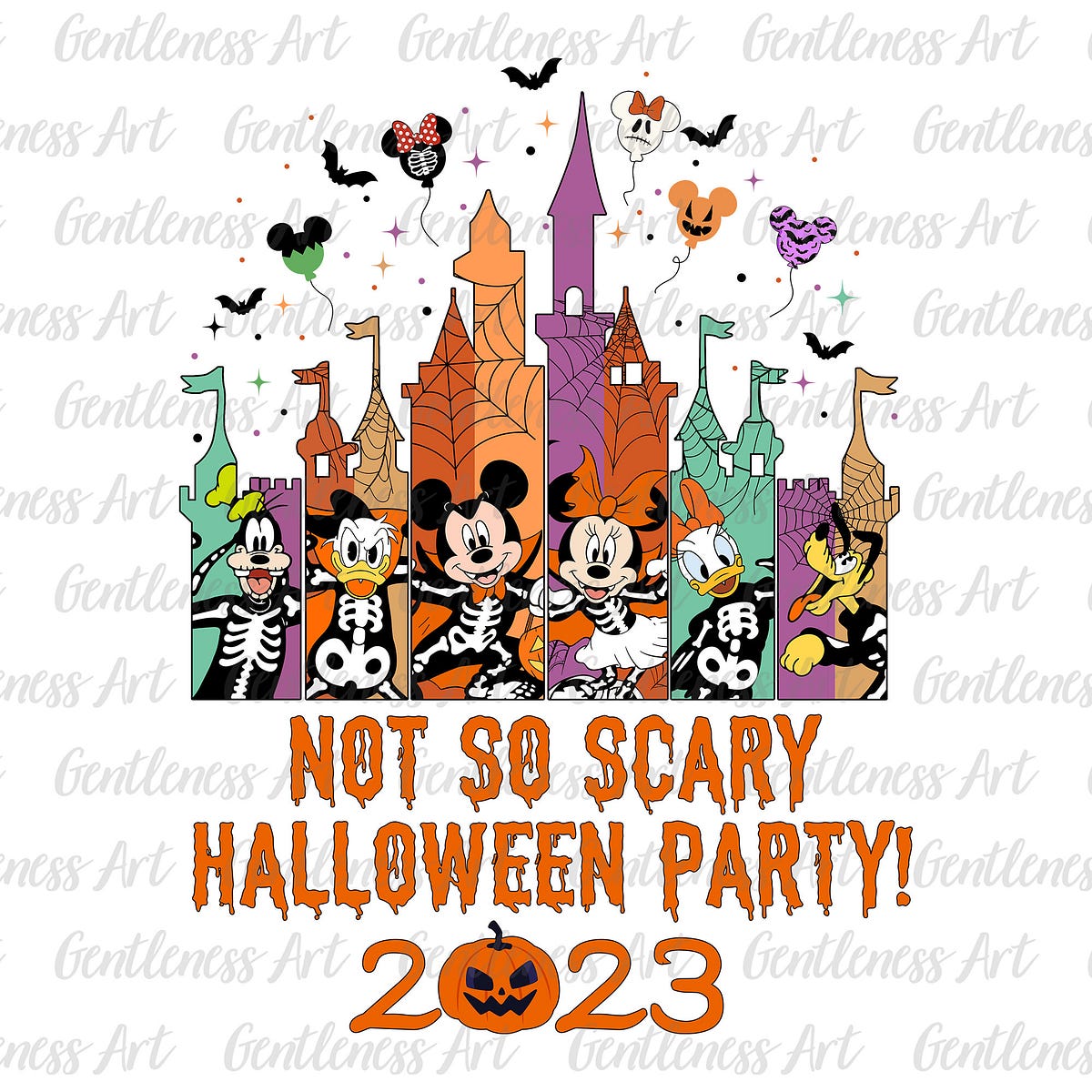 Halloween Family Vacation Png, Not So Scary, Mouse And Friends, Trick ...